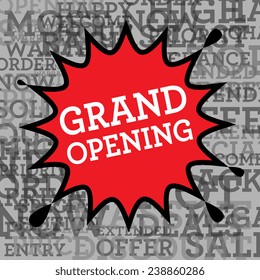 Comic Book Explosion Text Grand Opening Stock Vector (Royalty Free ...