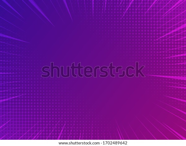 Comic Book Halftone Effect Template Radial Stock Vector (Royalty Free ...