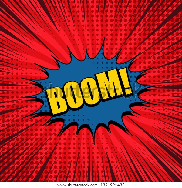 Comic Book Page Bright Template Boom: vetor stock (livre de direitos ...