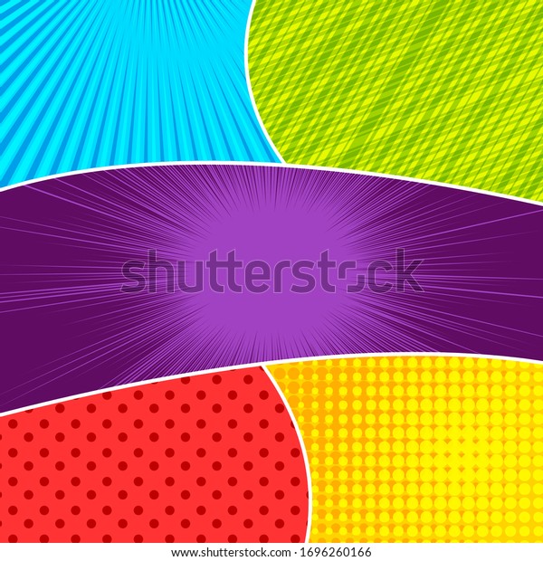 Comic Book Page Colorful Composition Various Stock Vector (Royalty Free ...