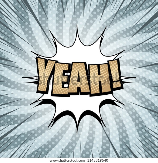 Comic Book Page Concept Brown Yeah Stock Vector (Royalty Free ...