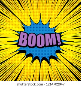 Comic Book Page Concept Purple Boom Stock Vector (Royalty Free ...