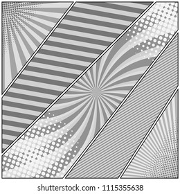 Comic Book Page Monochrome Diagonal Concept Stock Vector (Royalty Free ...