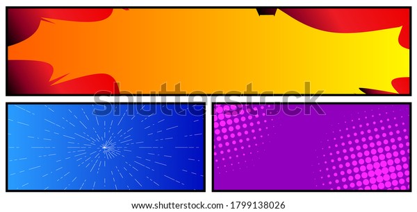 Comic Book Page Style Background Banner Stock Vector (Royalty Free ...