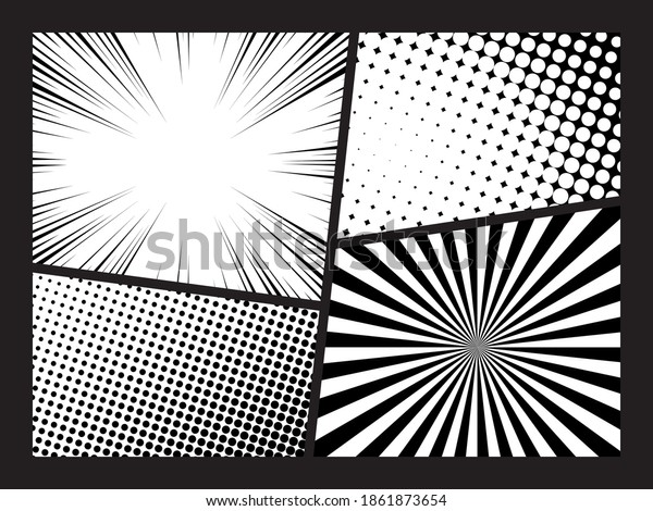 Comic Book Page Template Pop Art Stock Vector (Royalty Free) 1861873654 ...