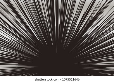Comic Book Radial Lines Background Rectangle Stock Vector (Royalty Free ...