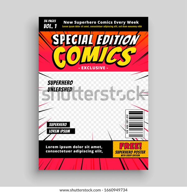 Comic Book Special Edition Cover Page Stock Vector (Royalty Free ...