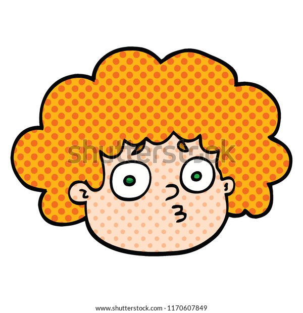 Comic Book Style Cartoon Big Hair Stock Vector (Royalty Free ...