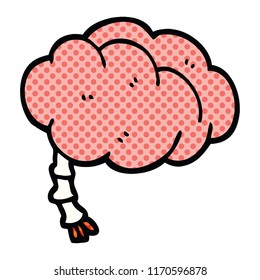 Comic Book Style Cartoon Brain Stock Vector (Royalty Free) 1170596878 ...