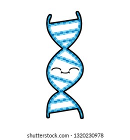 Comic Book Style Cartoon Dna Strand Stock Vector (Royalty Free ...