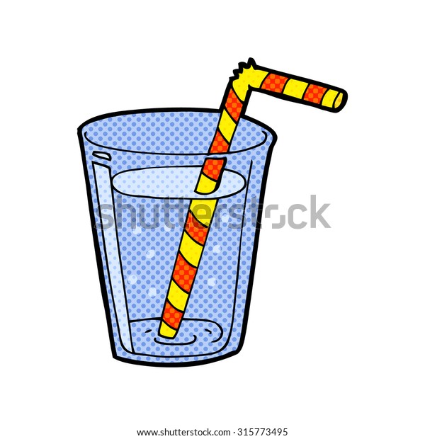 Comic Book Style Cartoon Glass Water Stock Vector (Royalty Free) 315773495