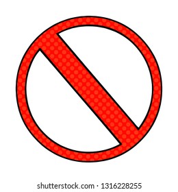Comic Book Style Cartoon Not Allowed Stock Vector (Royalty Free ...