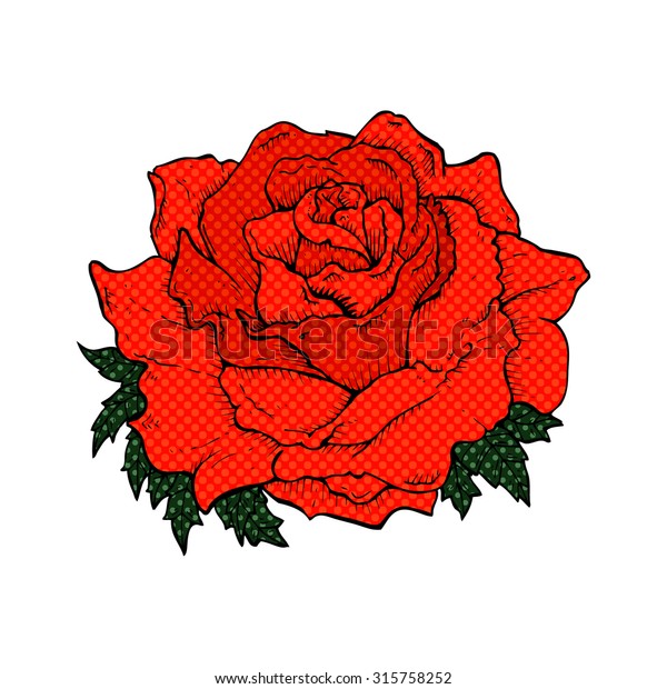Comic Book Style Cartoon Rose Stock Vector (Royalty Free) 315758252 ...