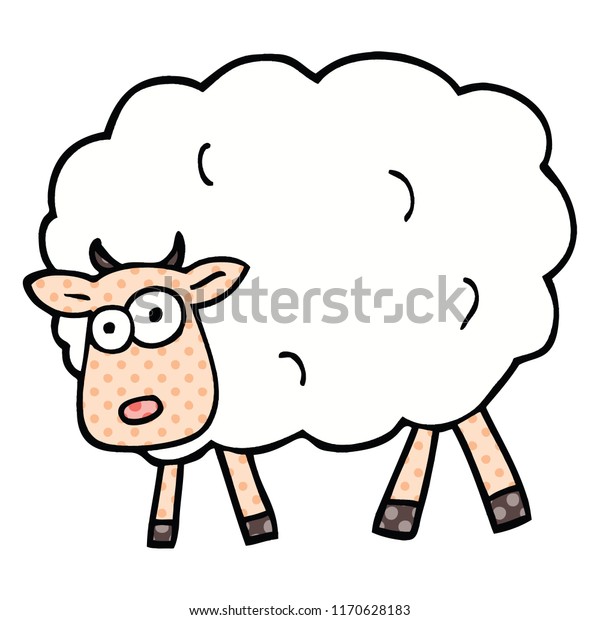 Comic Book Style Cartoon Sheep Stock Vector (Royalty Free) 1170628183 ...