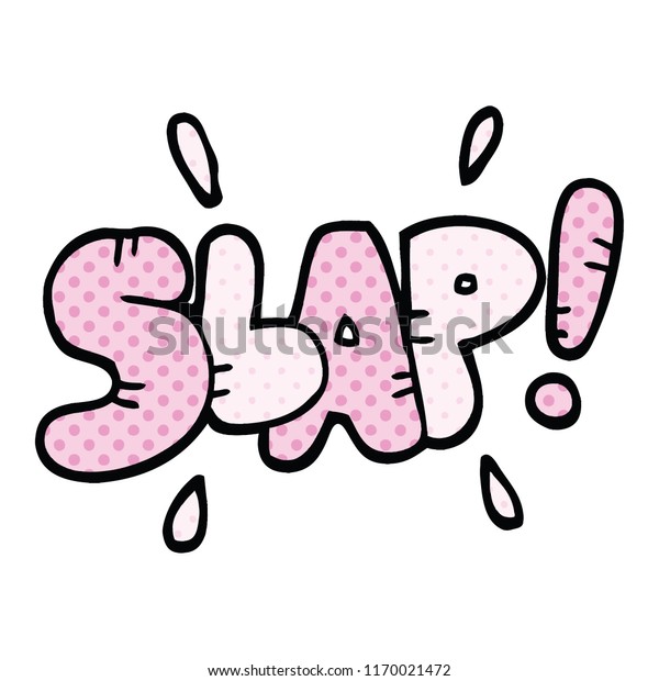 Comic Book Style Cartoon Slap Symbol Stock Vector (Royalty Free ...