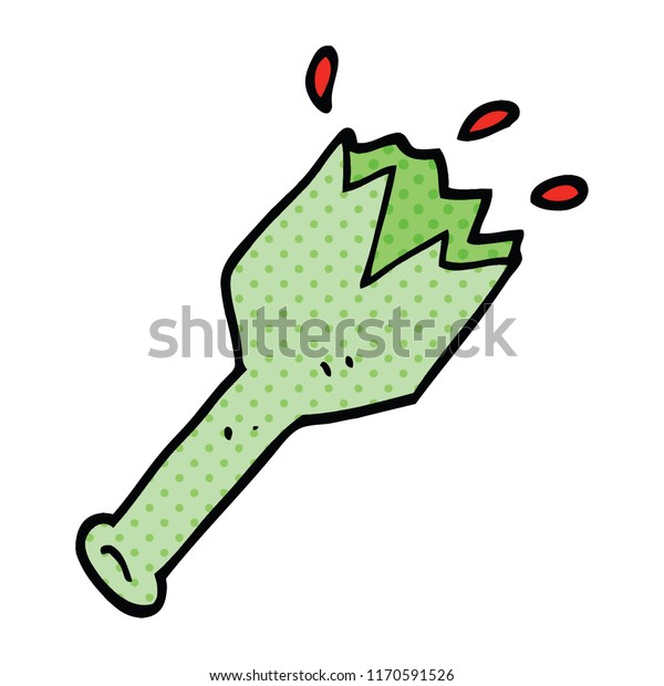 Comic Book Style Cartoon Smashed Glass Stock Vector (Royalty Free ...