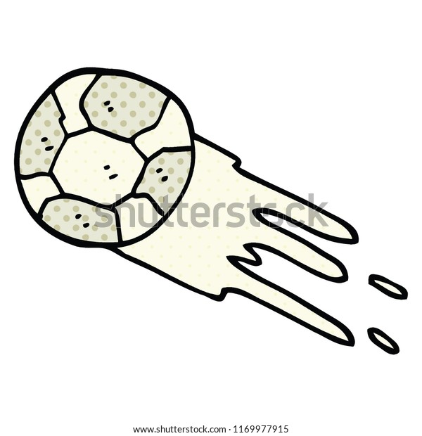 Comic Book Style Cartoon Soccer Ball Stock Vector (Royalty Free ...