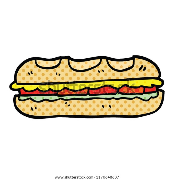 Comic Book Style Cartoon Tasty Sandwich : image vectorielle de stock ...