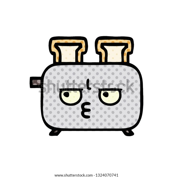 Comic Book Style Cartoon Toaster Stock Vector (Royalty Free) 1324070741 ...
