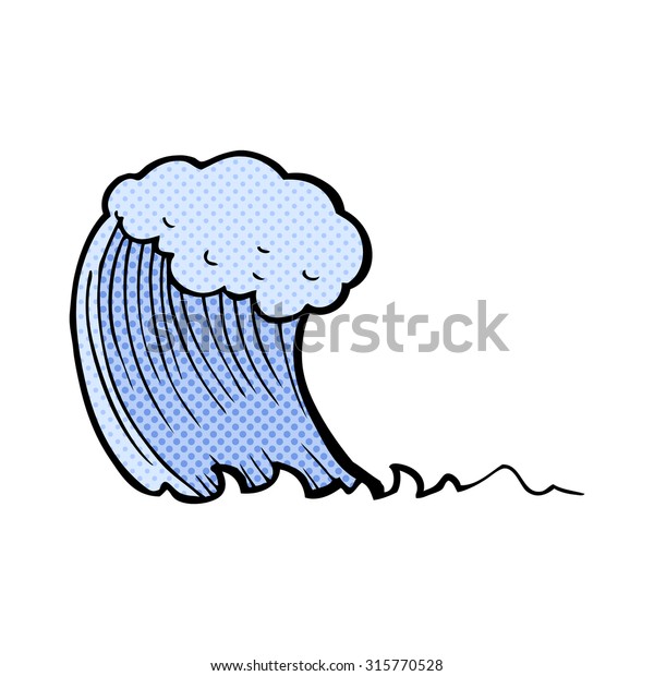 Comic Book Style Cartoon Wave Stock Vector (Royalty Free) 315770528 ...