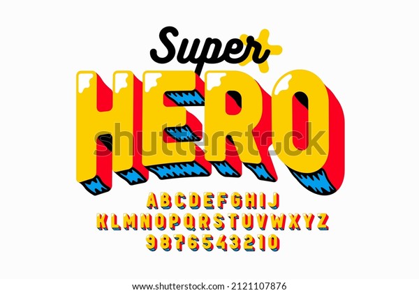Comic Book Style Superhero Font Alphabet Stock Vector (Royalty Free ...