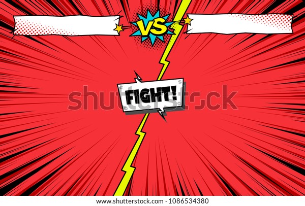 Comic Book Versus Fight Poster Background Stock Vector (Royalty Free ...