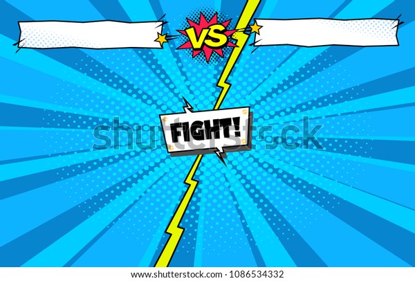 Comic Book Versus Template Background Classic Stock Vector Royalty