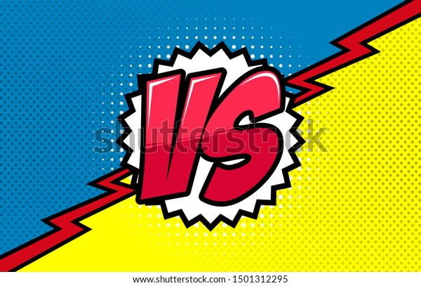 Comic Book Versus Template Background Classic Stock Vector Royalty