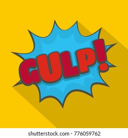 Comic Boom Gulp Icon Flat Illustration Stock Vector (Royalty Free ...