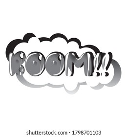 Comic Boom Writing Black White Vector Stock Vector (Royalty Free ...