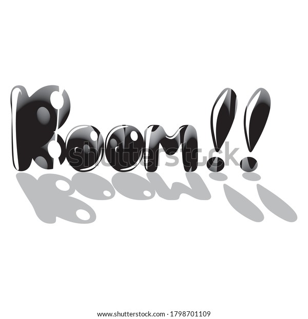 Comic Boom Writing Black White Vector Stock Vector (Royalty Free ...