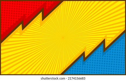 Comic Cartoon Page Thunder Illustration Background Stock Vector ...