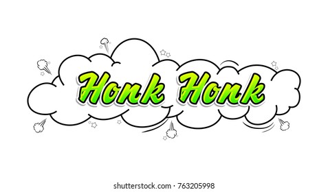 Comic Collection Word Honk Honk Colored Stock Vector (Royalty Free ...