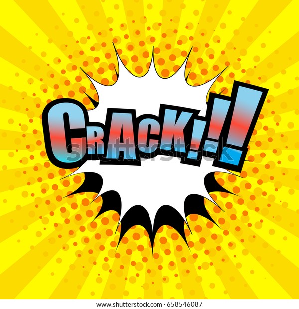 Comic Crack Wording Template Colorful Inscription Stock Vector (Royalty ...