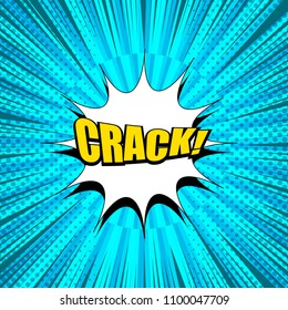 Crack Comic Bubble Text Popart Style Stock Vector (Royalty Free) 466725203