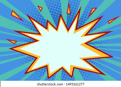 Comic White Explosion Pop Art Retro 스톡 벡터(로열티 프리) 733882180 | Shutterstock