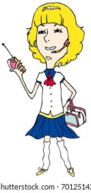 Comic Girl Stock Vector (Royalty Free) 70125142 | Shutterstock