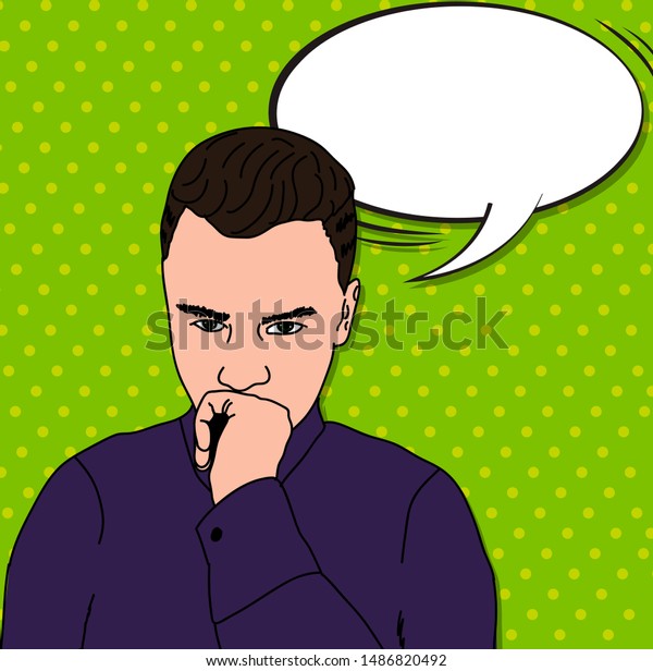Comic Guy Pop Art Retro Vector Stock Vector (Royalty Free) 1486820492 ...