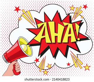 Comic Lettering Aha Vector Bright Cartoon Stock Vector (Royalty Free ...