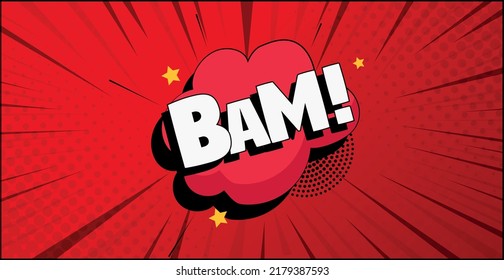 Comic Lettering Bam On White Background Stock Vector (Royalty Free ...