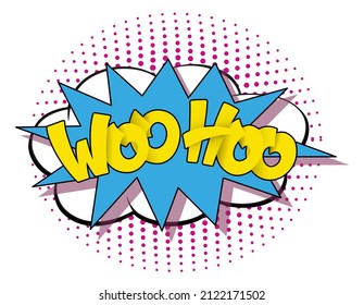 Comic Lettering Woo Hoo Vector Bright Stock Vector (Royalty Free ...