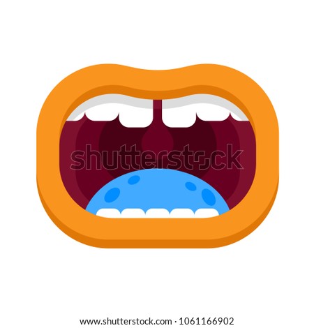Comic Monster Mouth Teeth Cartoon Monster Stock Vector (Royalty Free ...