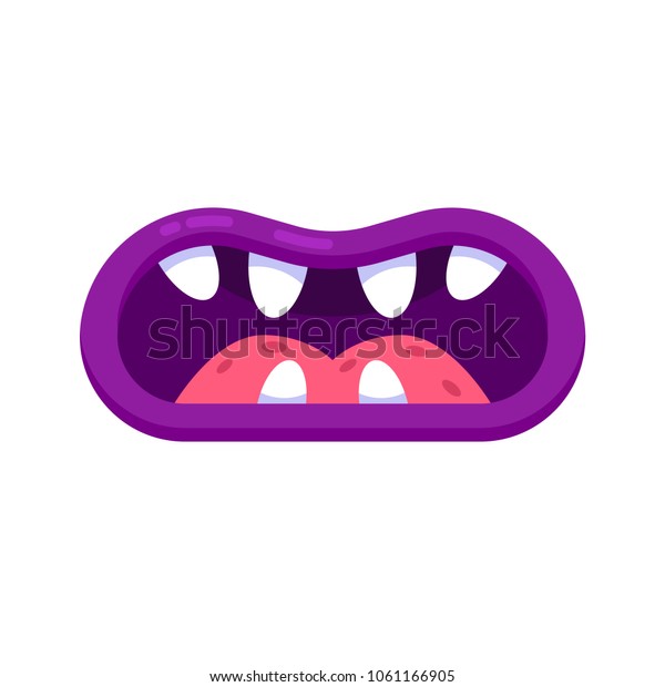 Comic Monster Mouth Teeth Cartoon Monster Stock Vector (Royalty Free ...
