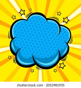 Comic Pop Art Cloud Bubble Funny Stock Vector (Royalty Free) 2052981935 ...