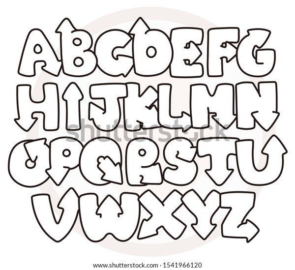 Comic Retro Letters Set Alphabet Letters Stock Vector (Royalty Free ...