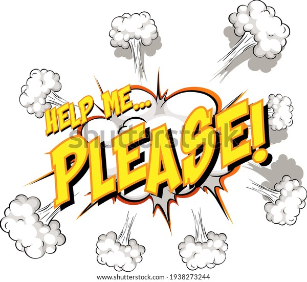 Comic Speech Bubble Help Me Please Stock Vector (Royalty Free ...