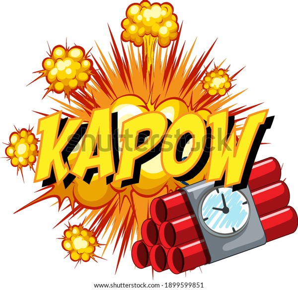 Comic Speech Bubble Kapow Text Illustration Stock Vector (Royalty Free ...