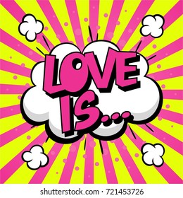 Comic Speech Bubble Love Cartoon Explosion Stock Vector (Royalty Free ...