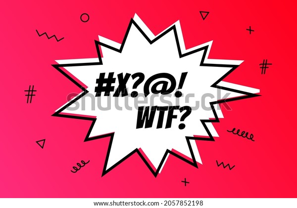 Comic Speech Bubble Swear Words Symbols Stock Vector (Royalty Free ...