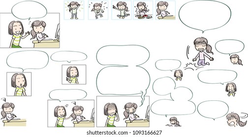 Comic Story Vector Stock Vector (Royalty Free) 1093529798 | Shutterstock